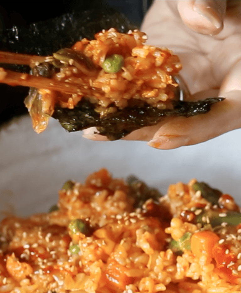 EZ No Chop Kimchi Fried Rice - The Korean Vegan